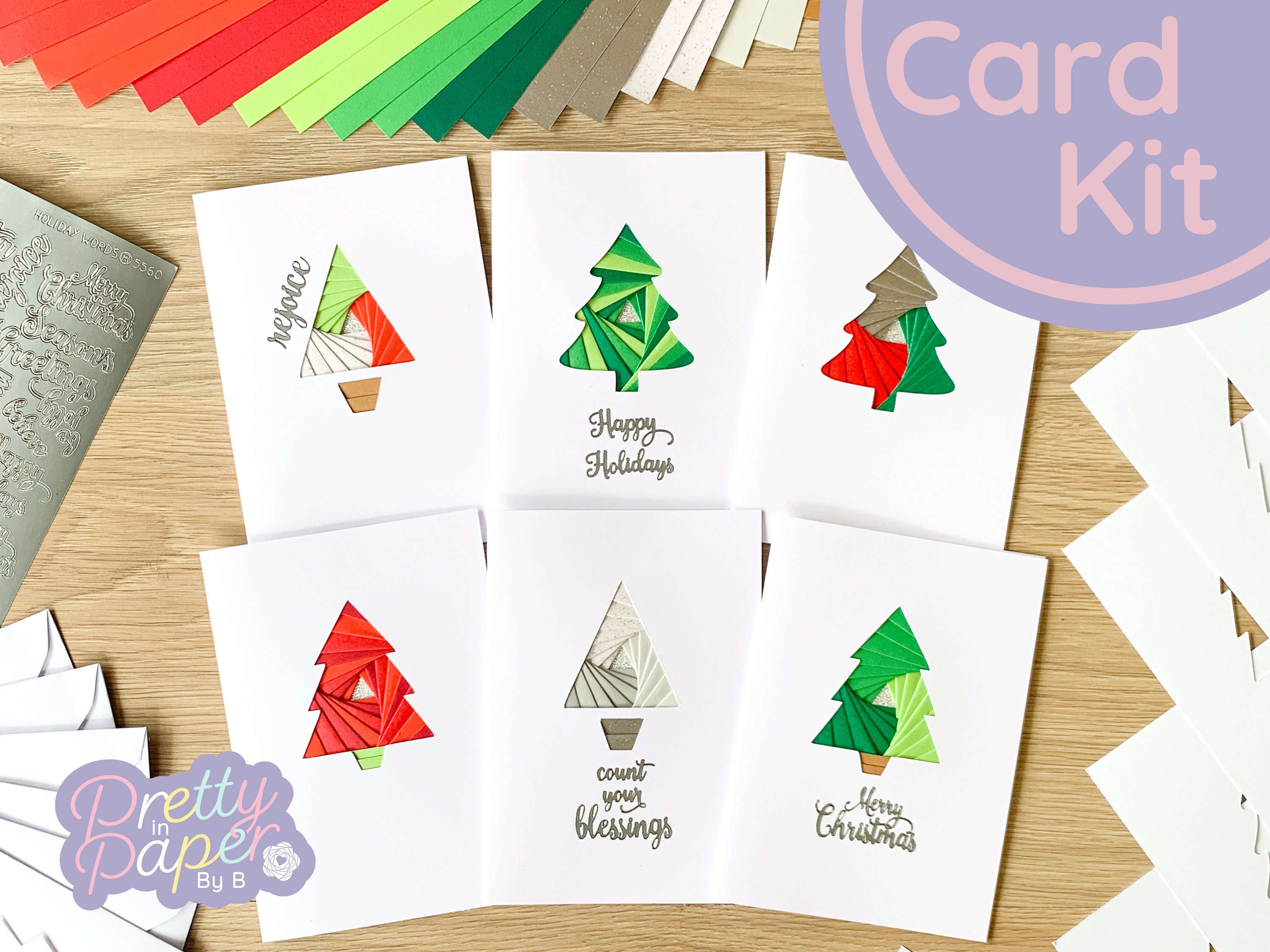 Christmas Card Making Kit Christmas Craft Kit Beginners - Etsy UK