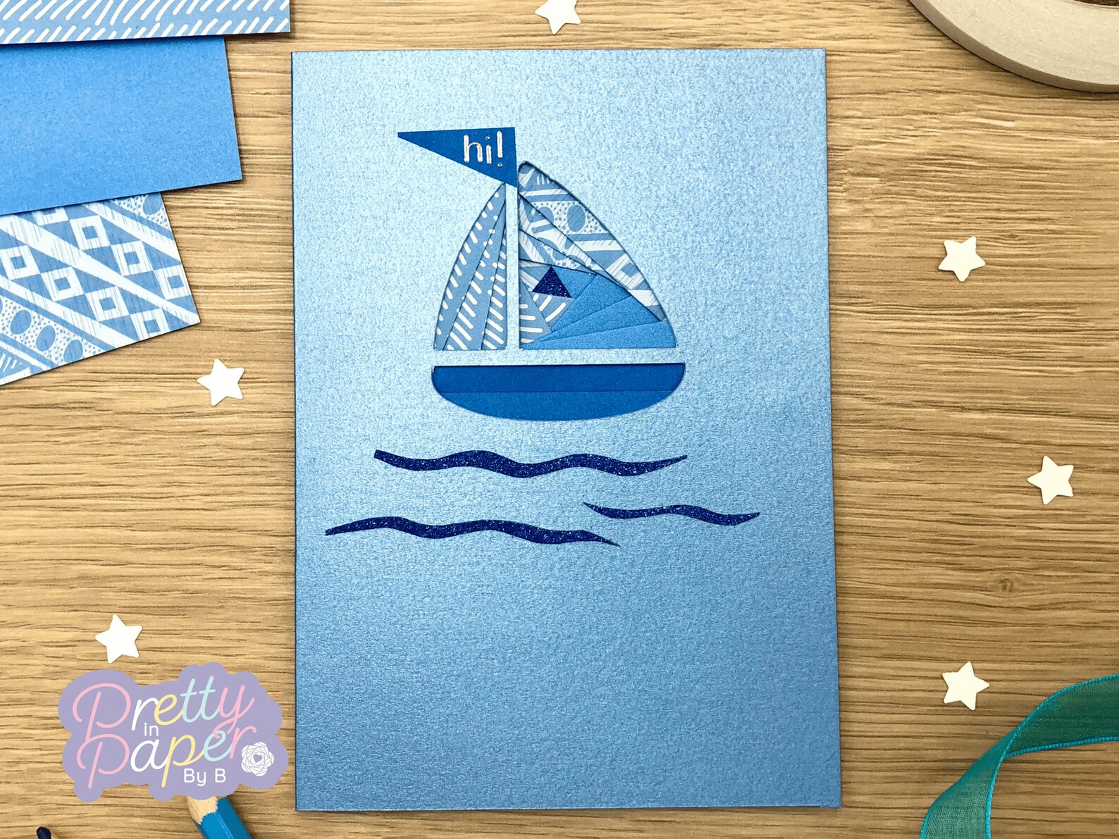 Boat Iris Folding Pattern Mini PDF & SVG | Beginner Printable Download ...