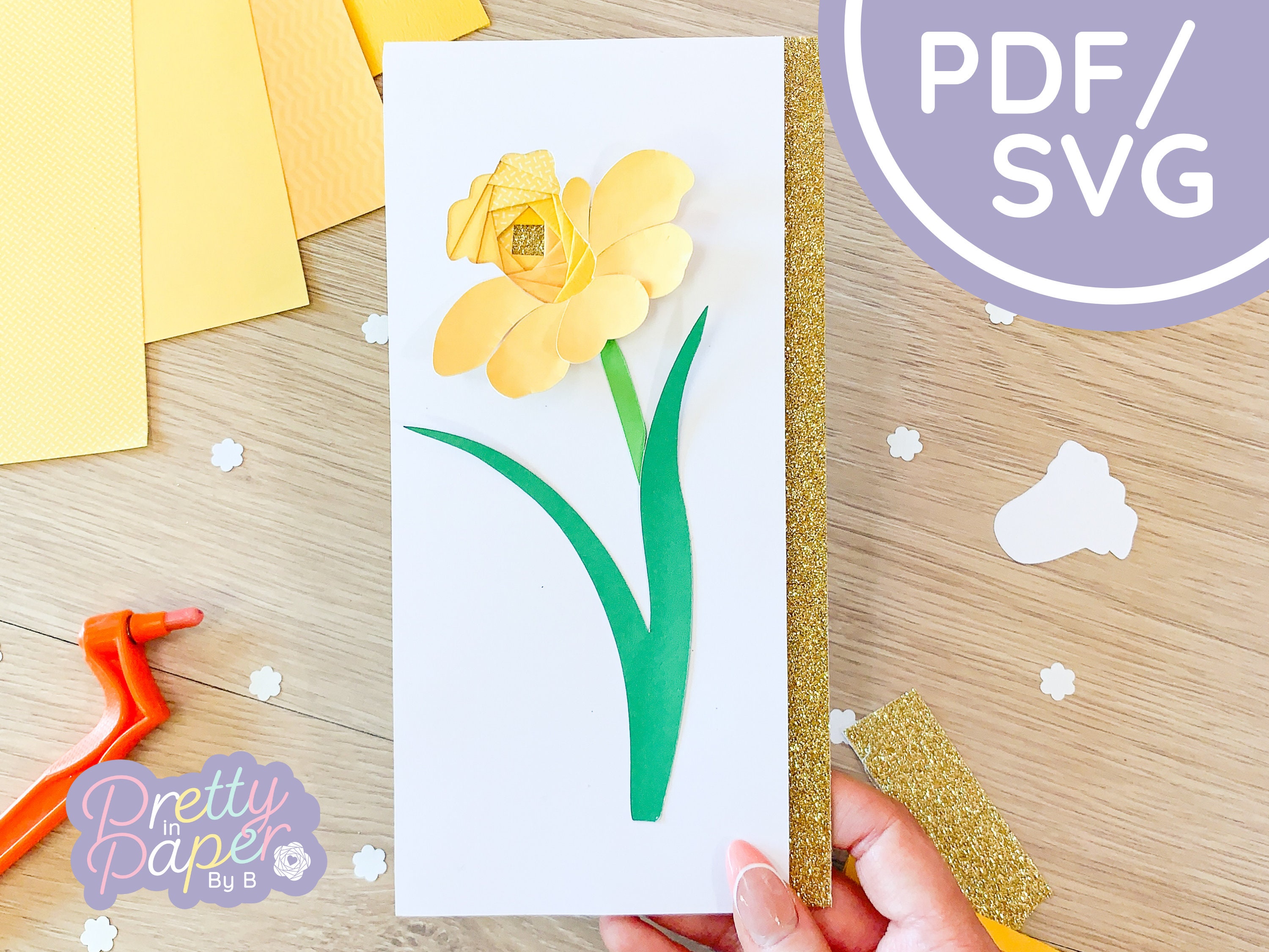 Daffodil Iris Folding Pattern PDF SVG Flower Beginner Iris - Etsy UK