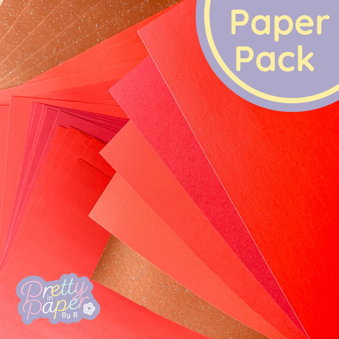 Scarlet Symphony Paper Pack A5, 30 Sheets | Pearlised Paper Pad ...