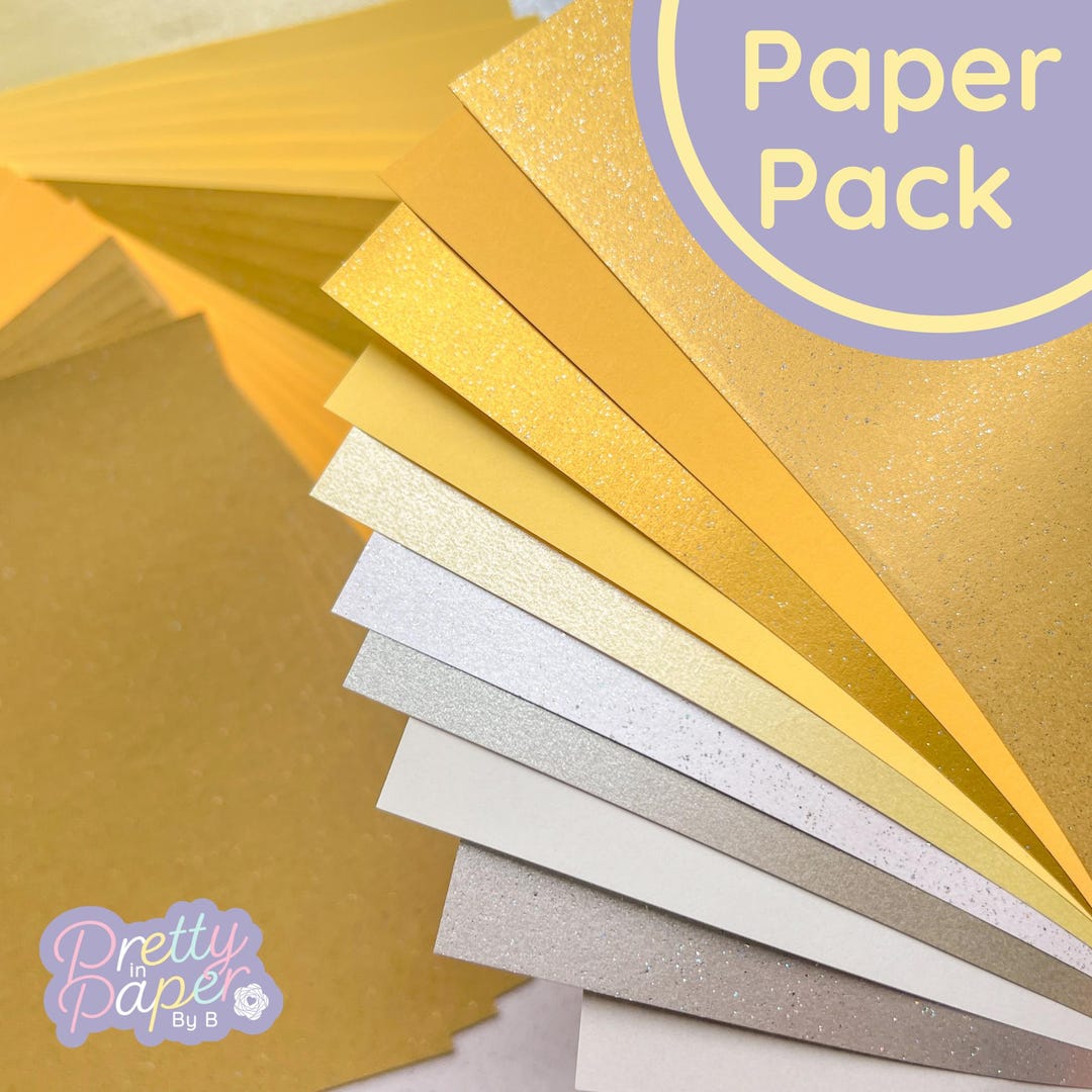 Precious Metals Paper Pack | Plain, Sparkle & Pearlised A5, 60 Sheet ...