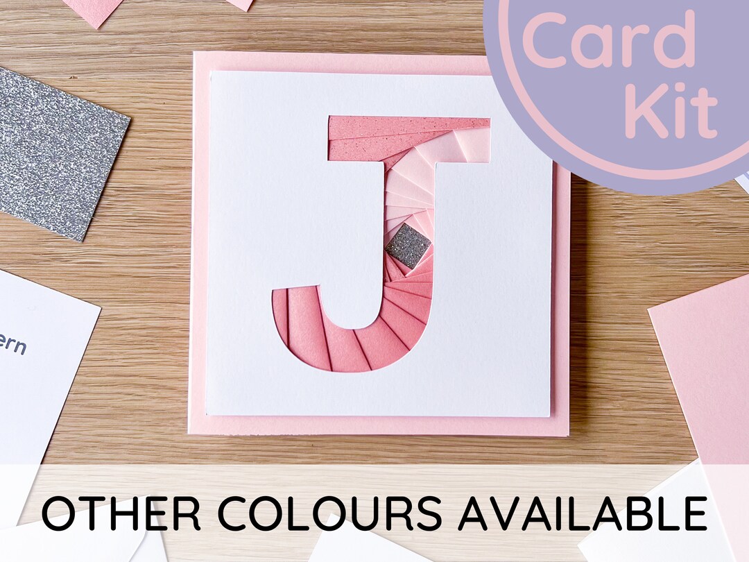Card Making Kit Alphabet Letter J Iris Folding Card Kit - Etsy
