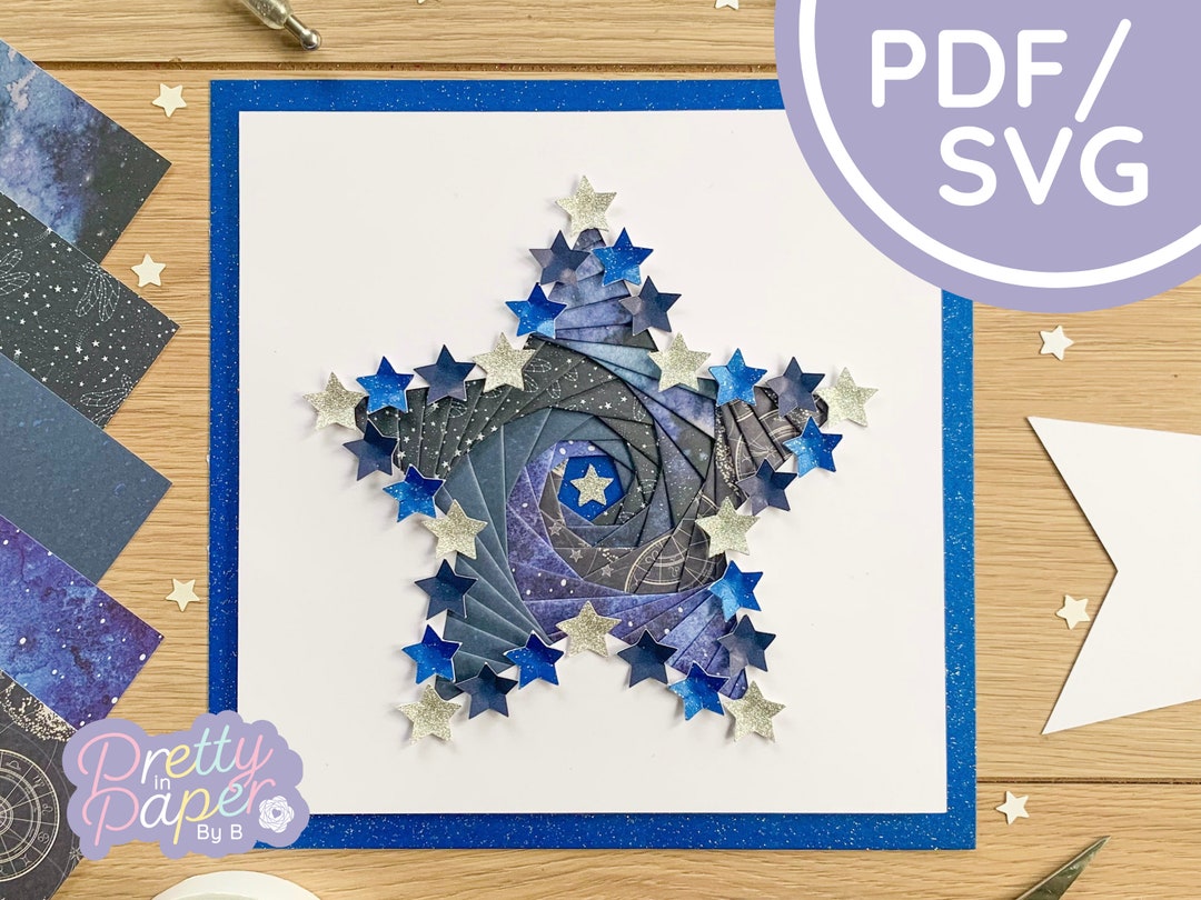 Star Iris Folding Pattern PDF & SVG Beginner Large Star Iris - Etsy