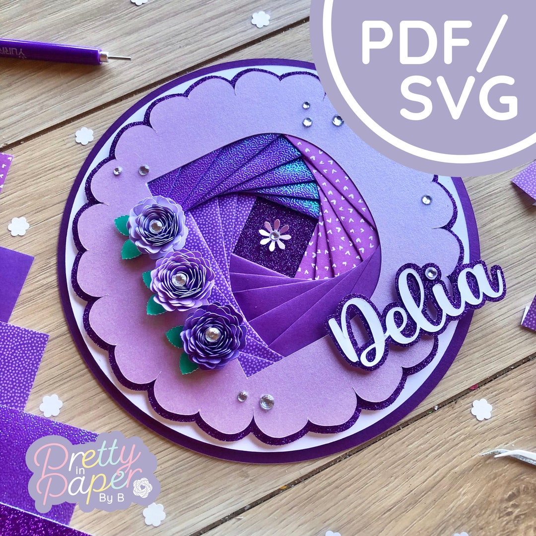 Letter D Iris Folding Pattern PDF & SVG | Alphabet Beginner Iris ...