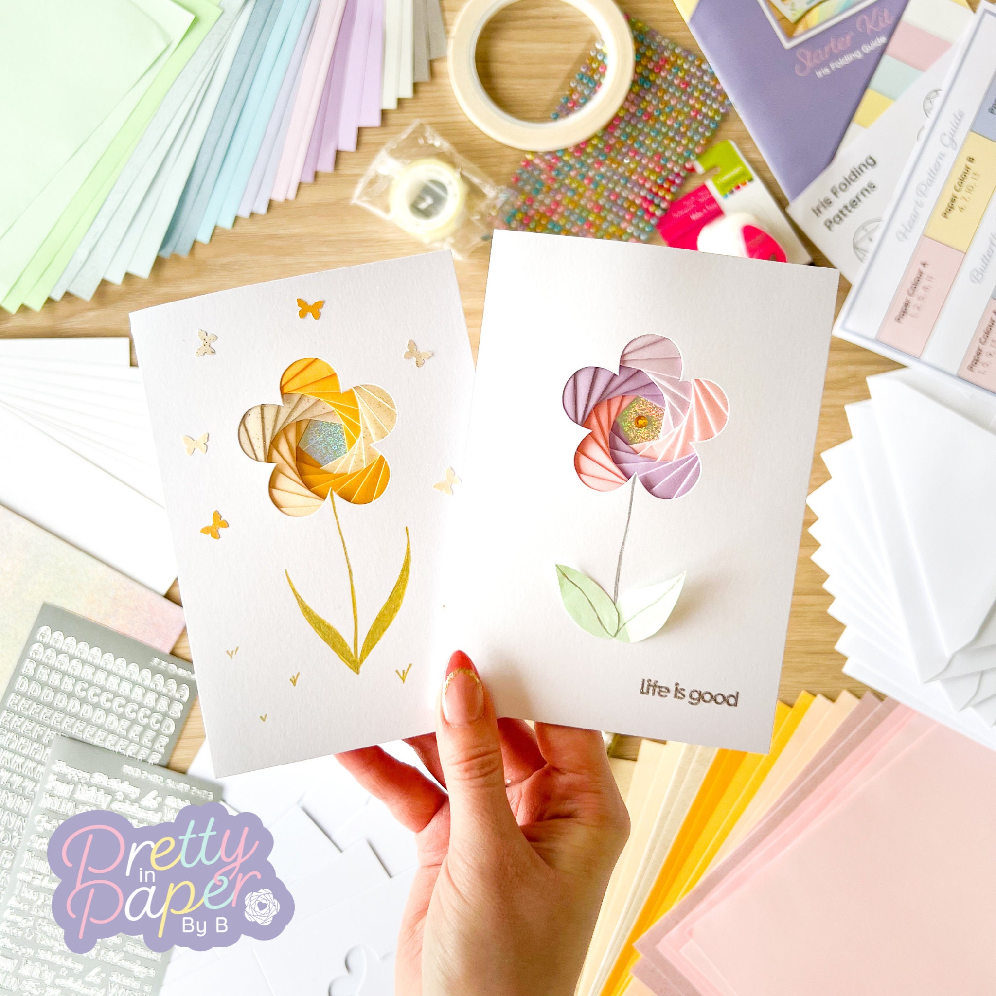 Beginner Iris Folding Card Making Kit | Pastel Edition | Craft Kit Gift ...