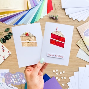 Mini Cake Slice Iris Folding Pattern PDF & SVG | Beginner Small Cake ...