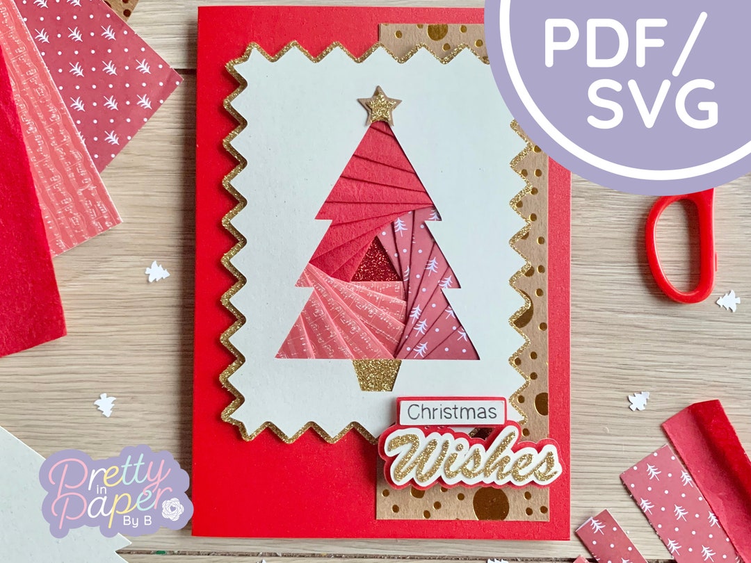 Christmas Tree Iris Folding Pattern PDF & SVG Xmas Tree - Etsy