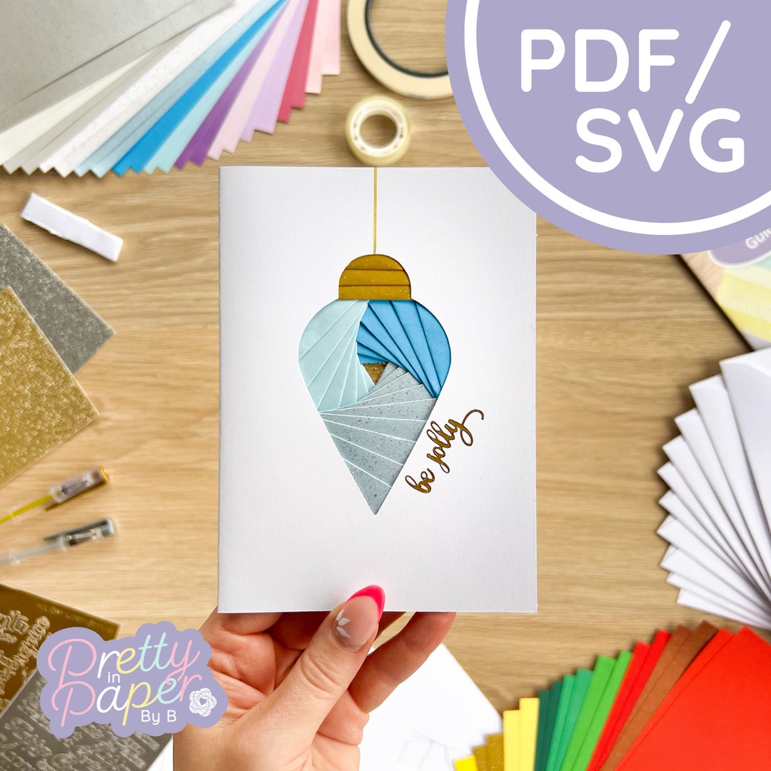 Classic Bauble Iris Folding Pattern Template | Christmas Bulb ...
