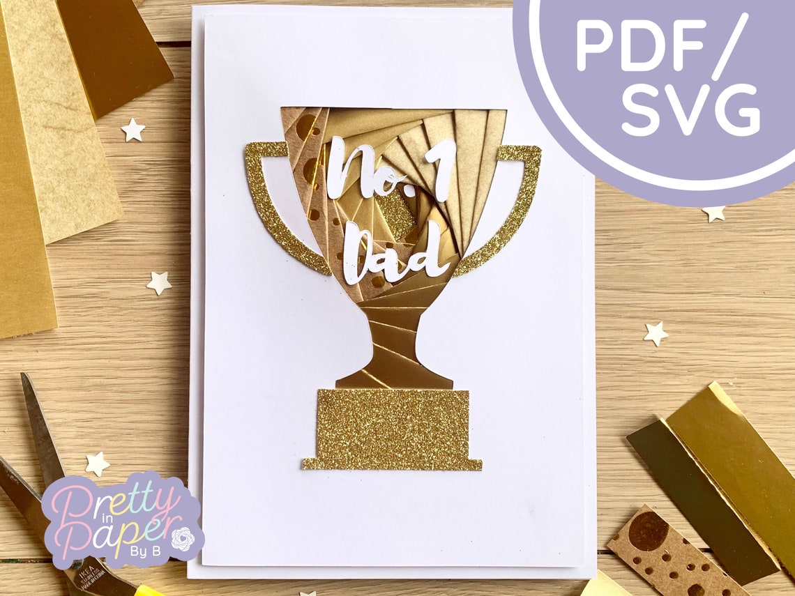 Trophy Iris Folding Pattern PDF & SVG Award Beginner Iris - Etsy