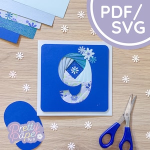 Number 9 Iris Folding Pattern PDF SVG | Nine Beginner Iris Folding ...