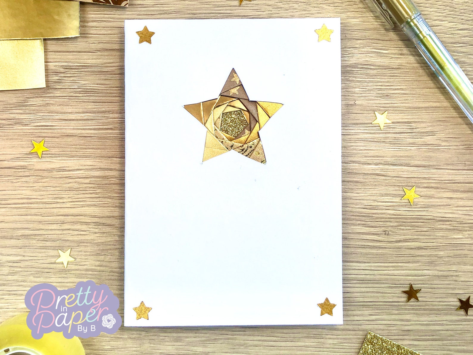 Star Iris Folding Pattern Small PDF & SVG | Christmas Star Beginner ...