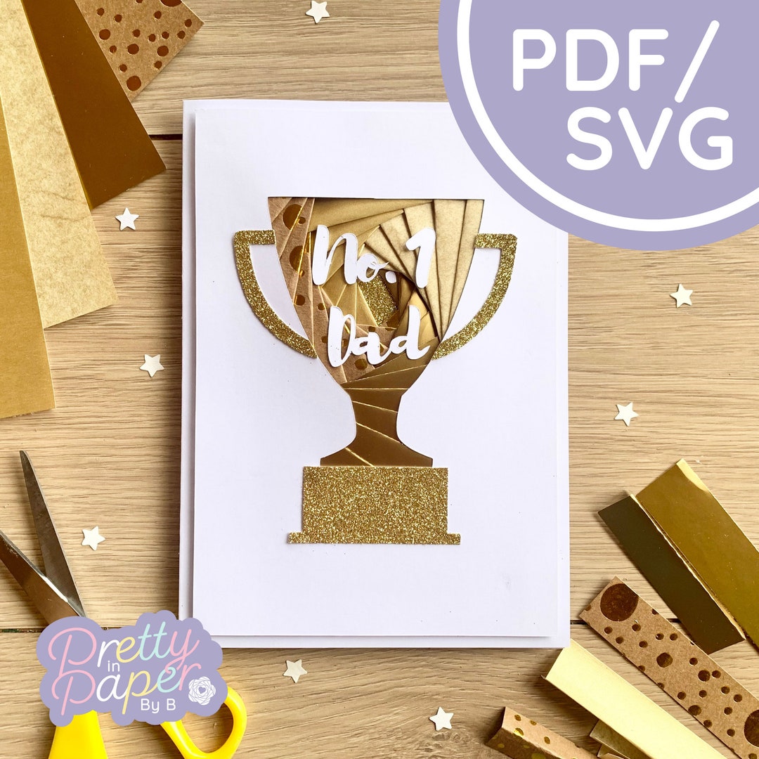 Trophy Iris Folding Pattern PDF & SVG | Award Beginner Iris Folding ...