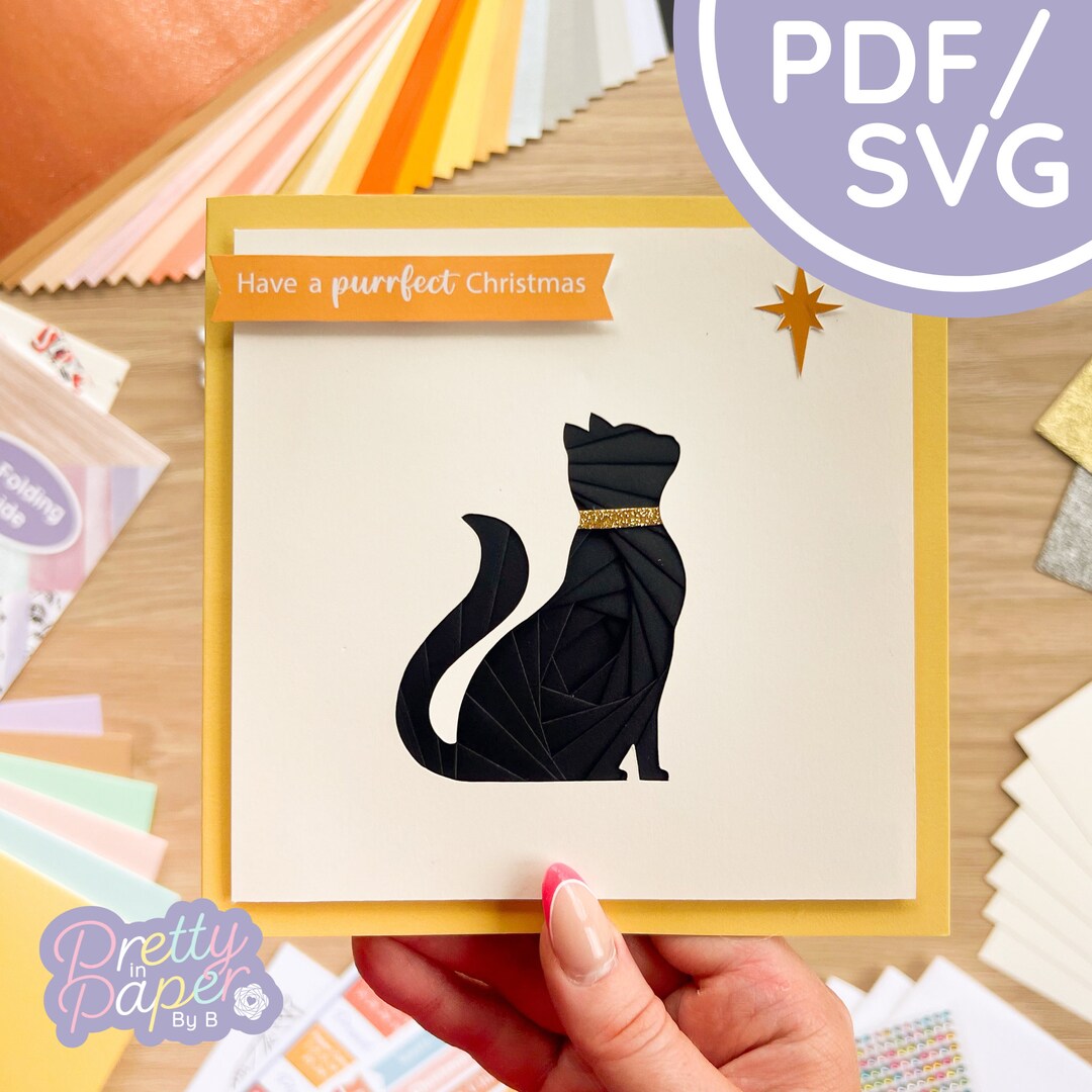 Proud Cat Iris Folding Pattern PDF & SVG | Kitten Intermediate Iris ...