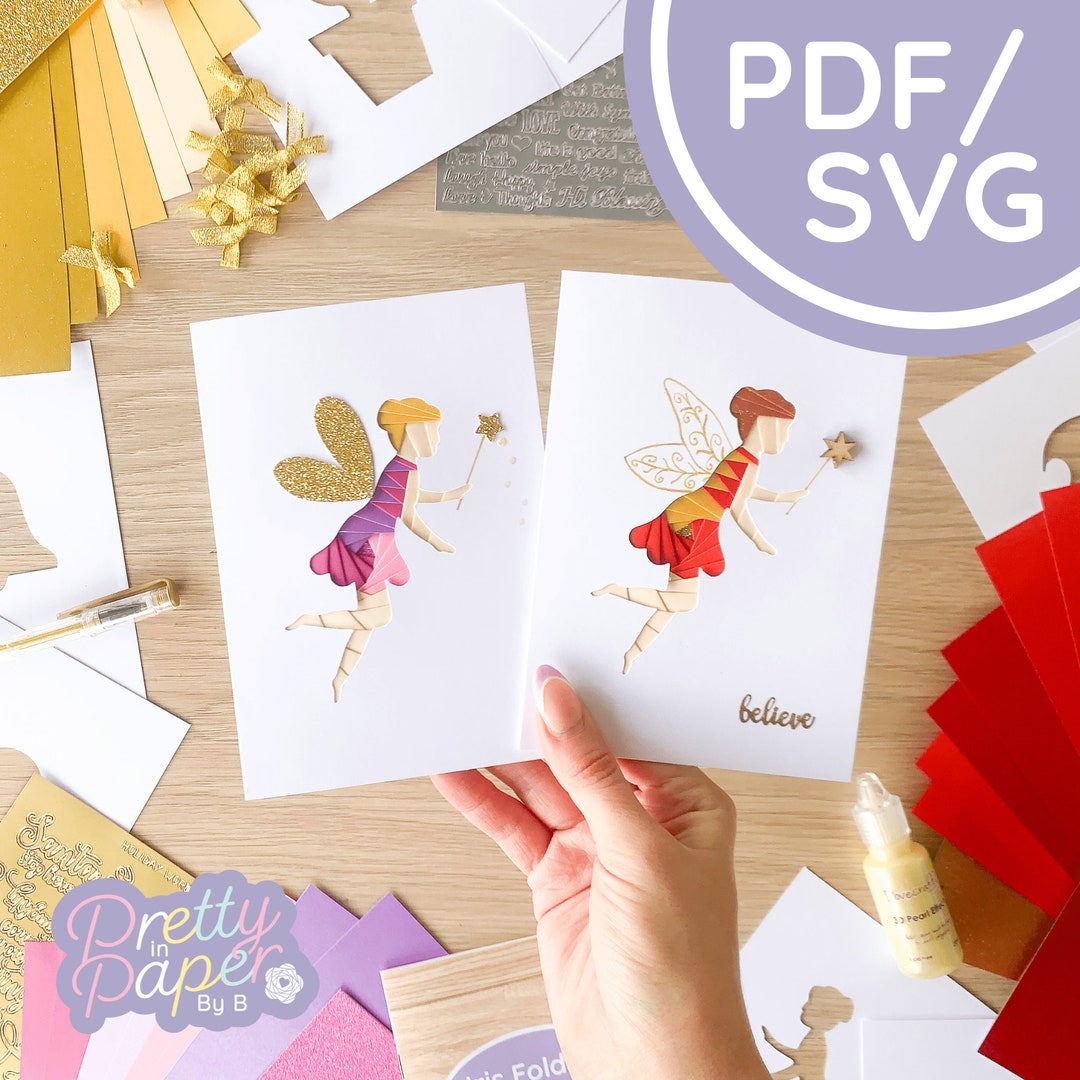 Fairy Iris Folding Pattern PDF & SVG | Beginner Iris Folding Template ...