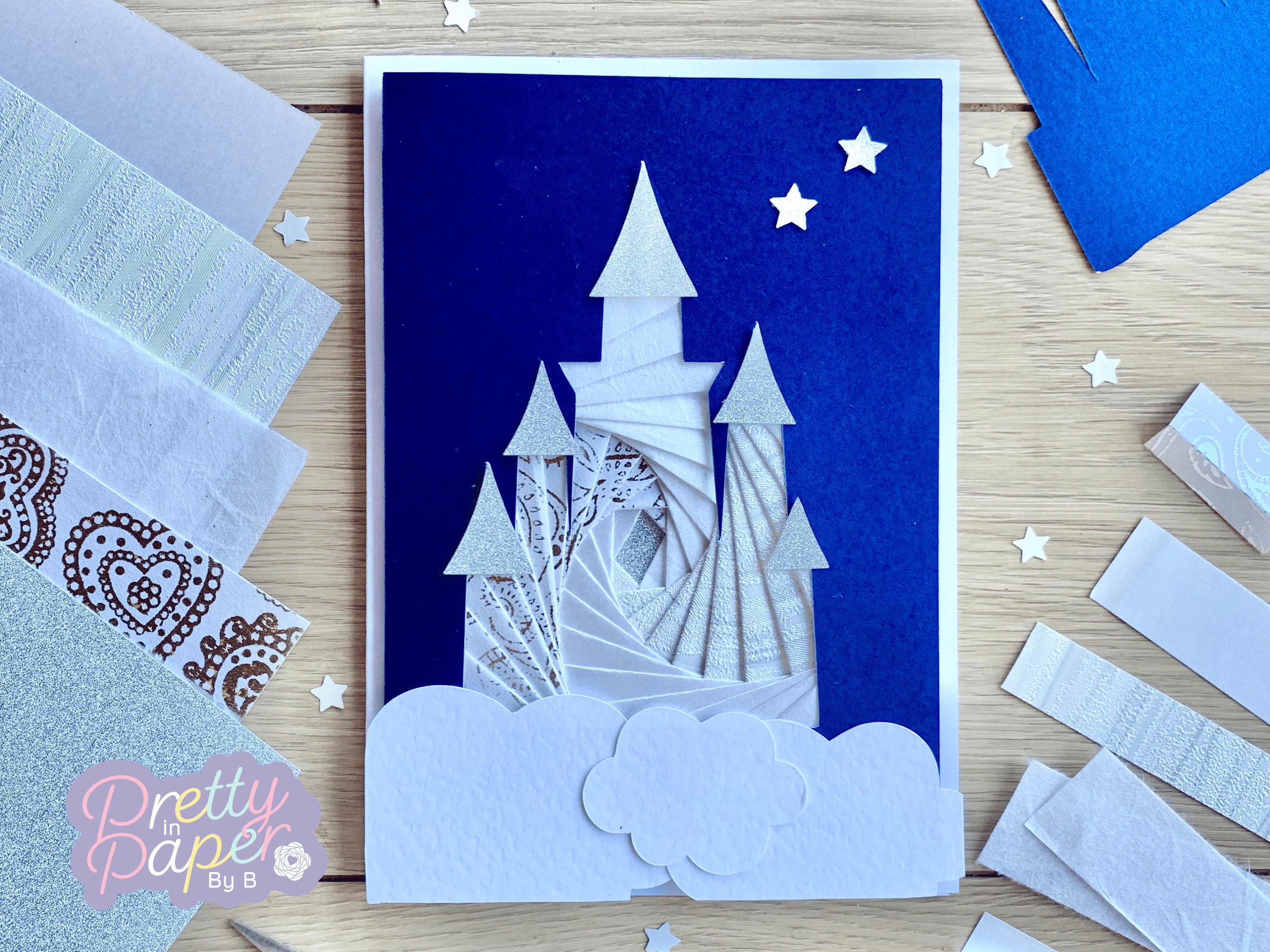 Princess Castle Iris Folding Pattern PDF & SVG | Castle Beginner Iris ...