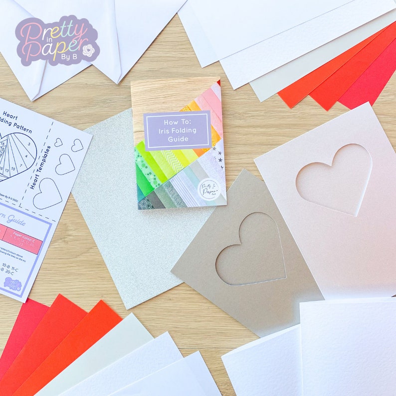 Card Making Kit Love Heart Craft Kit Beginners Iris Folding - Etsy