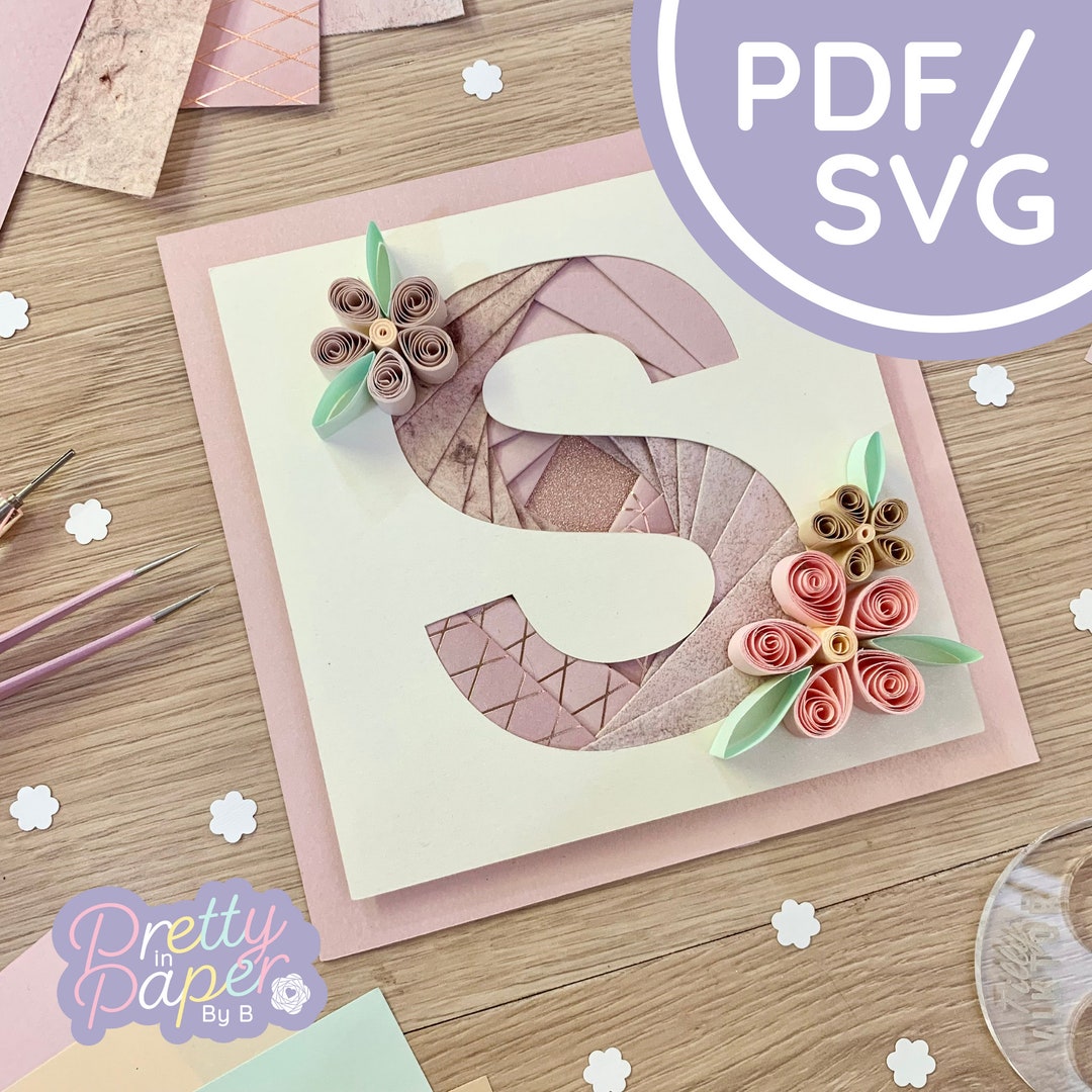 Letter S Iris Folding Pattern PDF & SVG | Alphabet Intermediate Iris ...