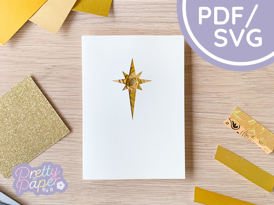 Christmas Star Iris Folding Pattern Mini PDF & SVG Xmas Iris - Etsy