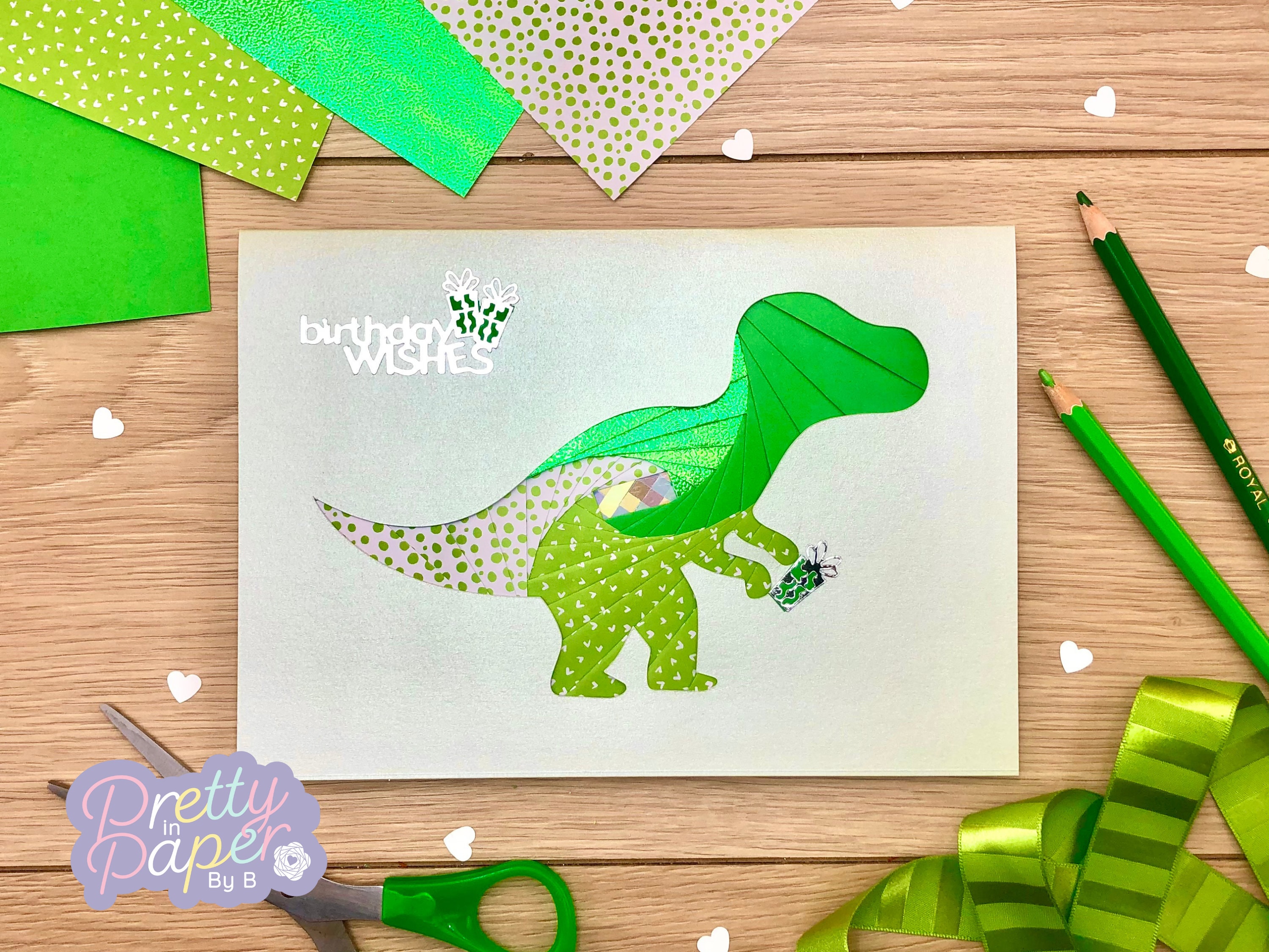 Dinosaur Iris Folding Pattern PDF & SVG | T- Rex Intermediate Iris ...