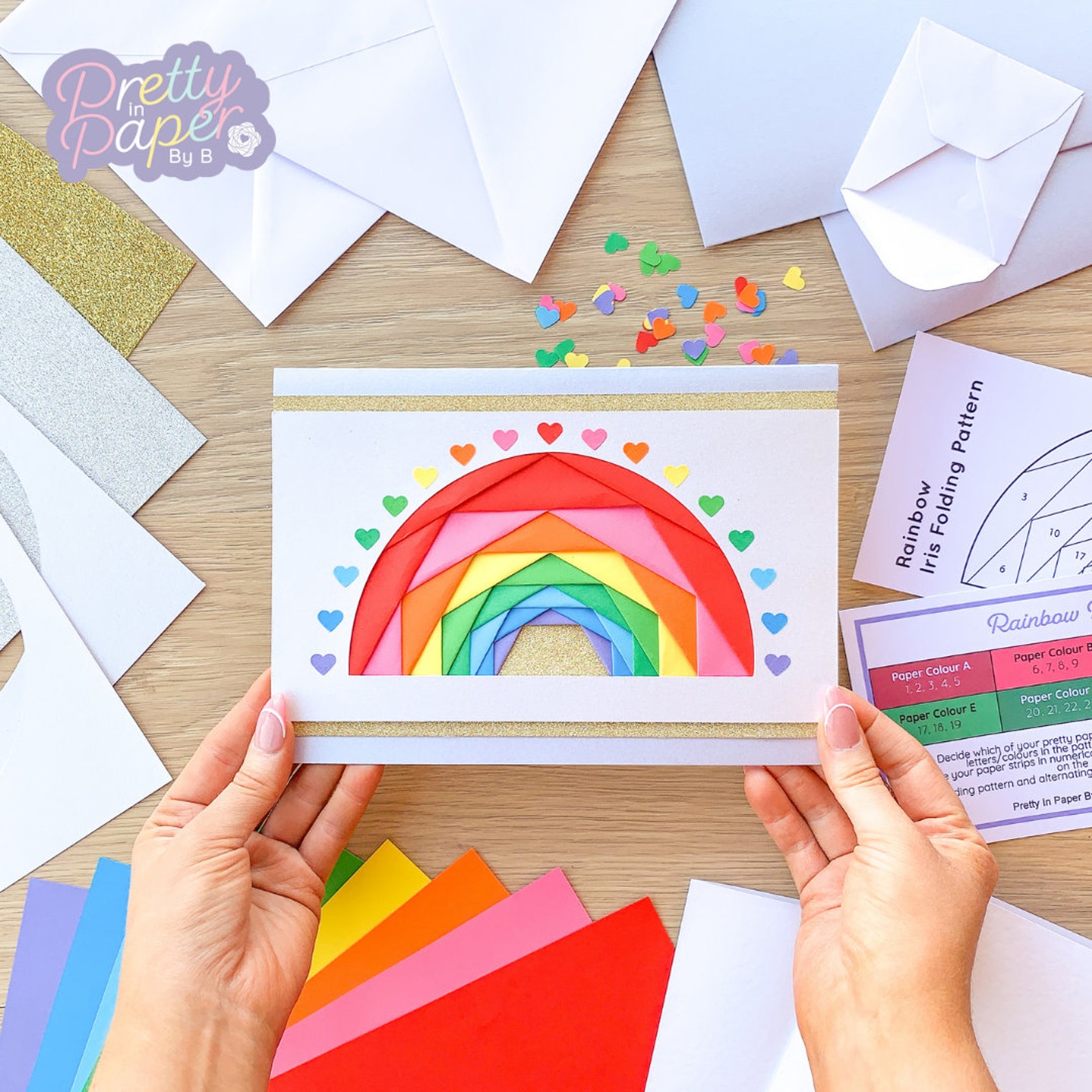 Card Making Kit Rainbow Craft Kit Iris Folding Beginners - Etsy UK
