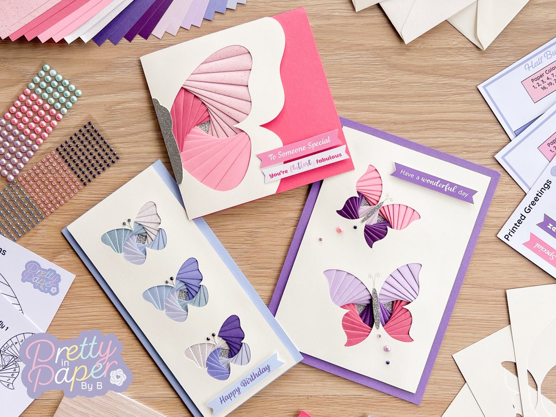 Butterfly Creations Card Making Kit | Iris Folding Butterfly Card Kit ...