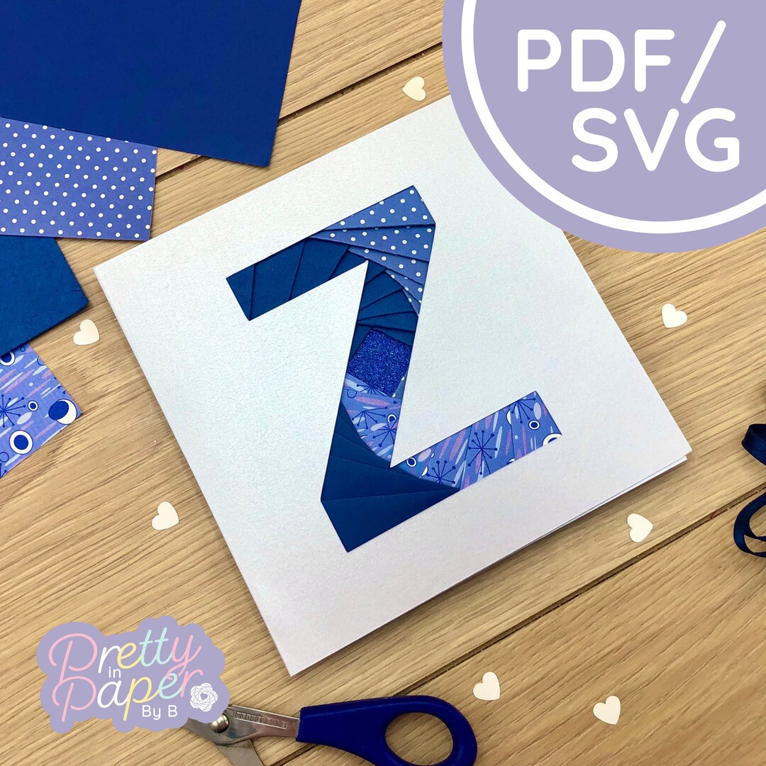 Letter Z Iris Folding Pattern PDF & SVG | Alphabet Beginner Iris ...