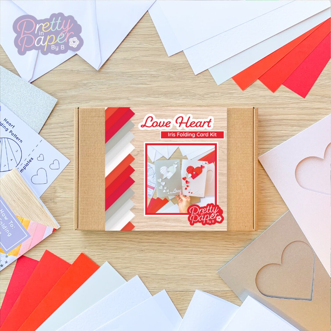 Card Making Kit Love Heart Craft Kit Beginners Iris Folding - Etsy