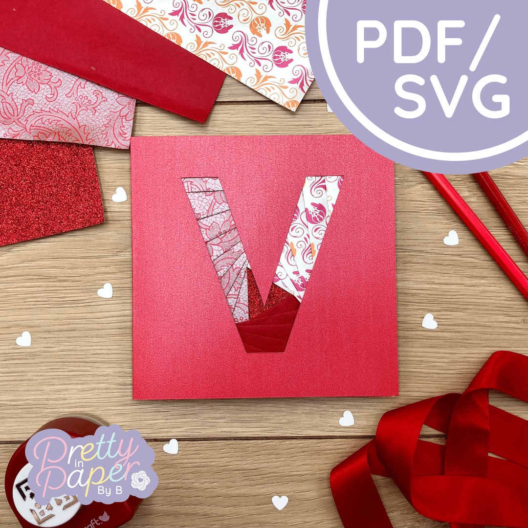 Letter V Iris Folding Pattern PDF & SVG | Alphabet Beginner Iris ...