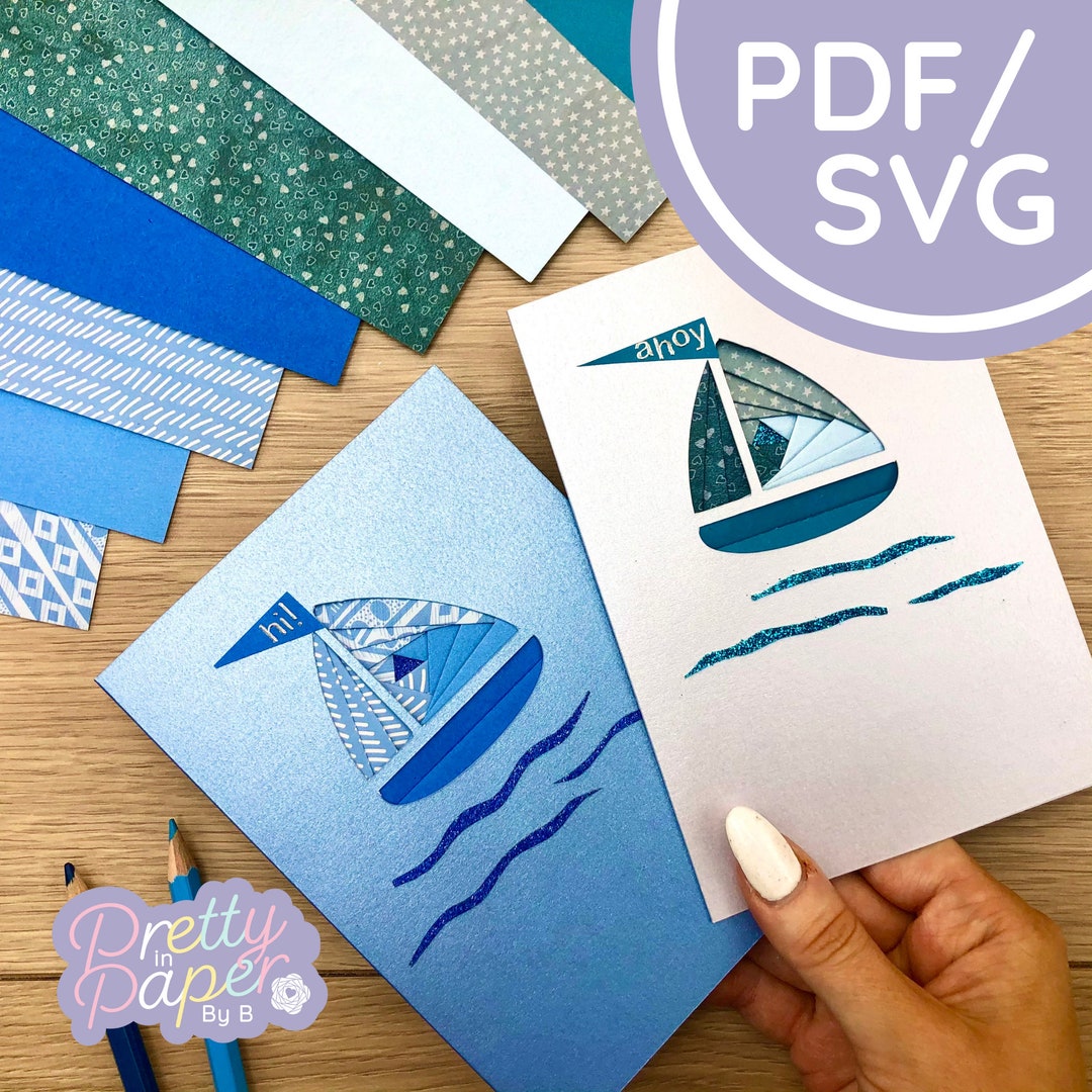 Boat Iris Folding Pattern Mini PDF & SVG | Beginner Printable Download ...