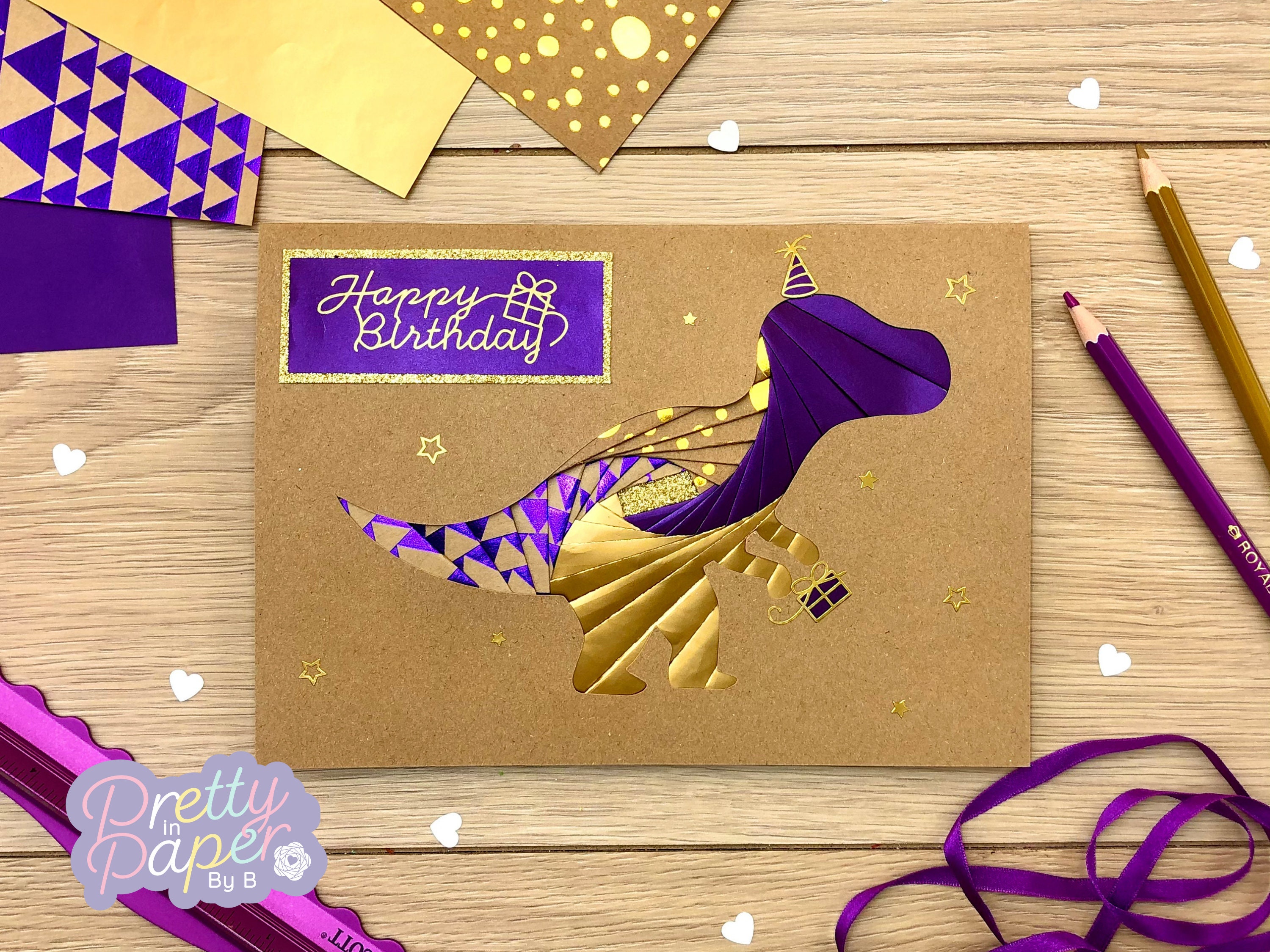 Dinosaur Iris Folding Pattern PDF & SVG | T- Rex Intermediate Iris ...