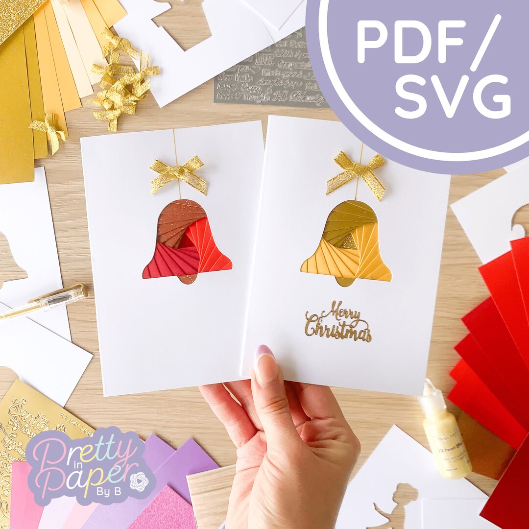 Christmas Bell Iris Folding Pattern PDF & SVG | Beginner Iris Folding ...