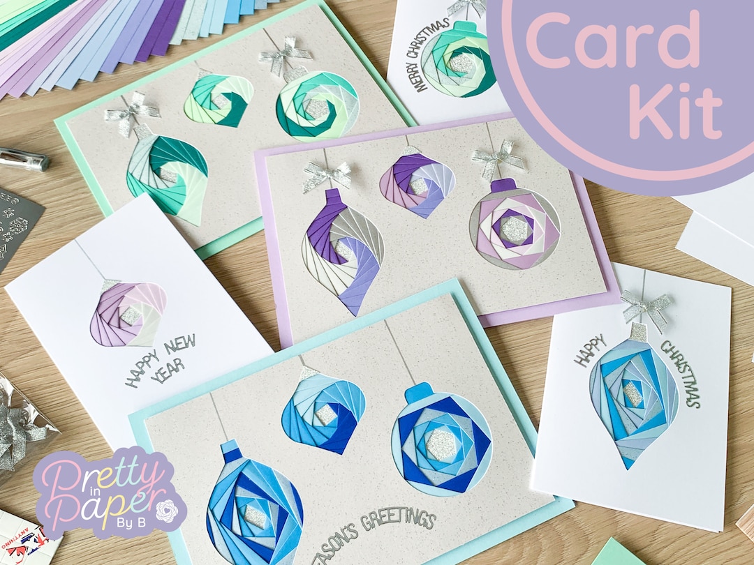 Bauble Christmas Craft Kit Xmas Card Making Kit Beginners - Etsy UK