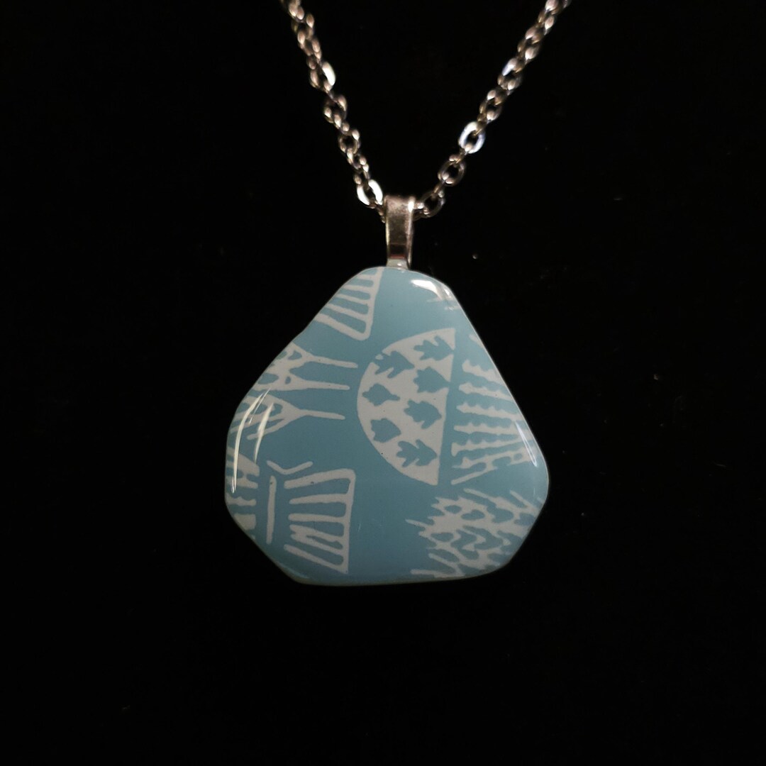 Butterprint Pyrex Abstract Hay Bale Pendant - Etsy