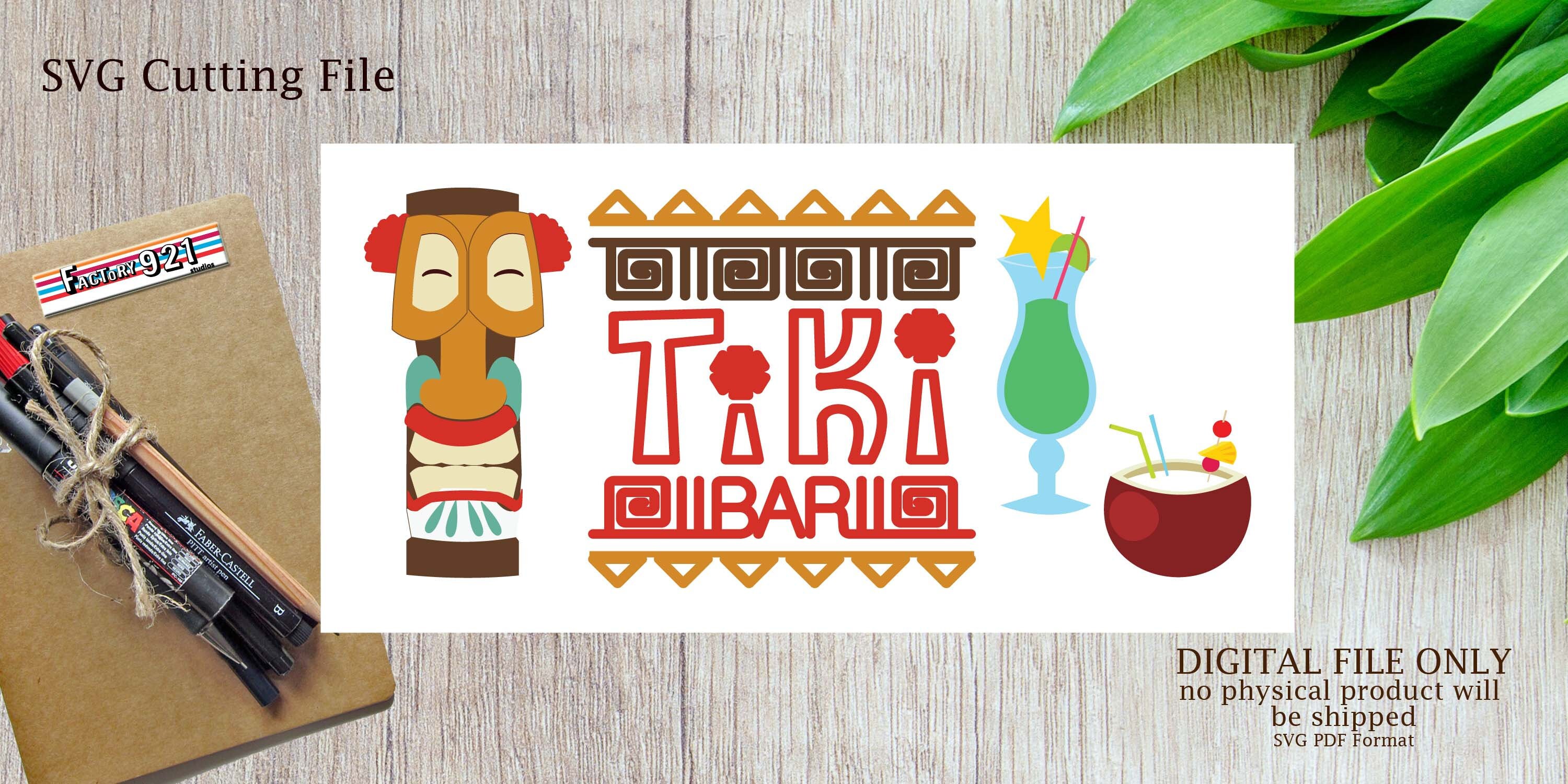 Tiki Bar Svg/totem Svg/tropical Vacation Vector File/circut Travel Cut ...