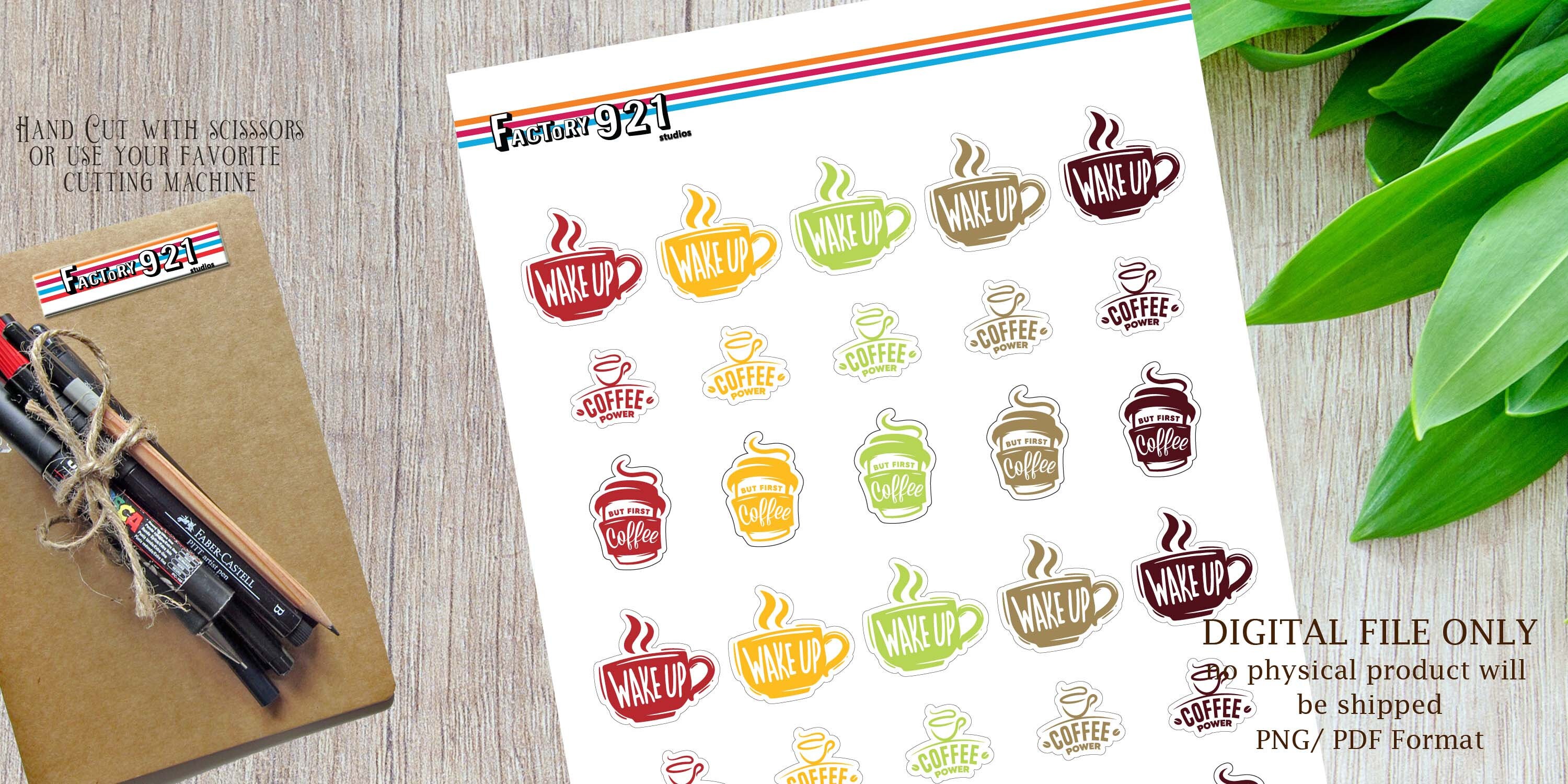 Coffee Planner Stickers/but First Coffee Planner Stickers/bujo/cup of ...