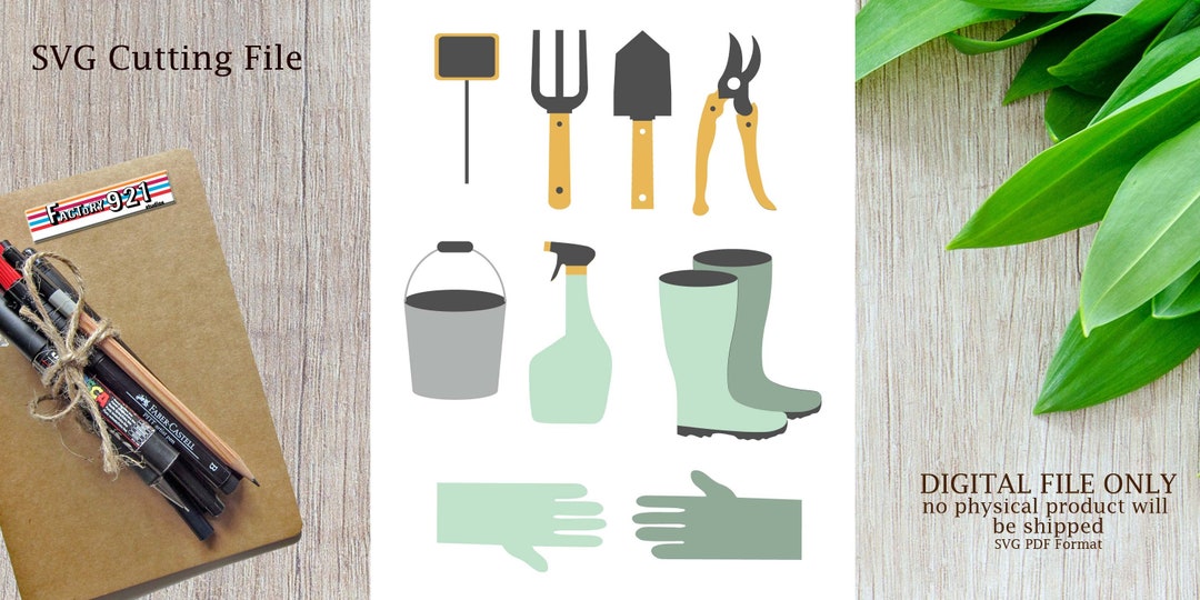 Garden Tools SVG - Etsy