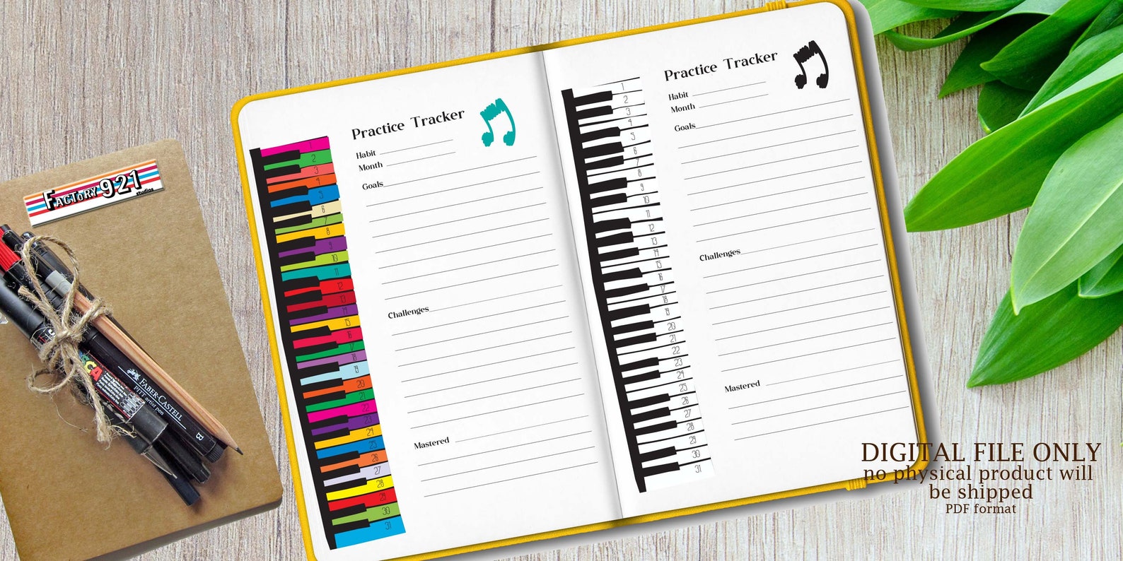 Piano Habit Tracker Printable, Piano Practice Tracker, Music Habit ...