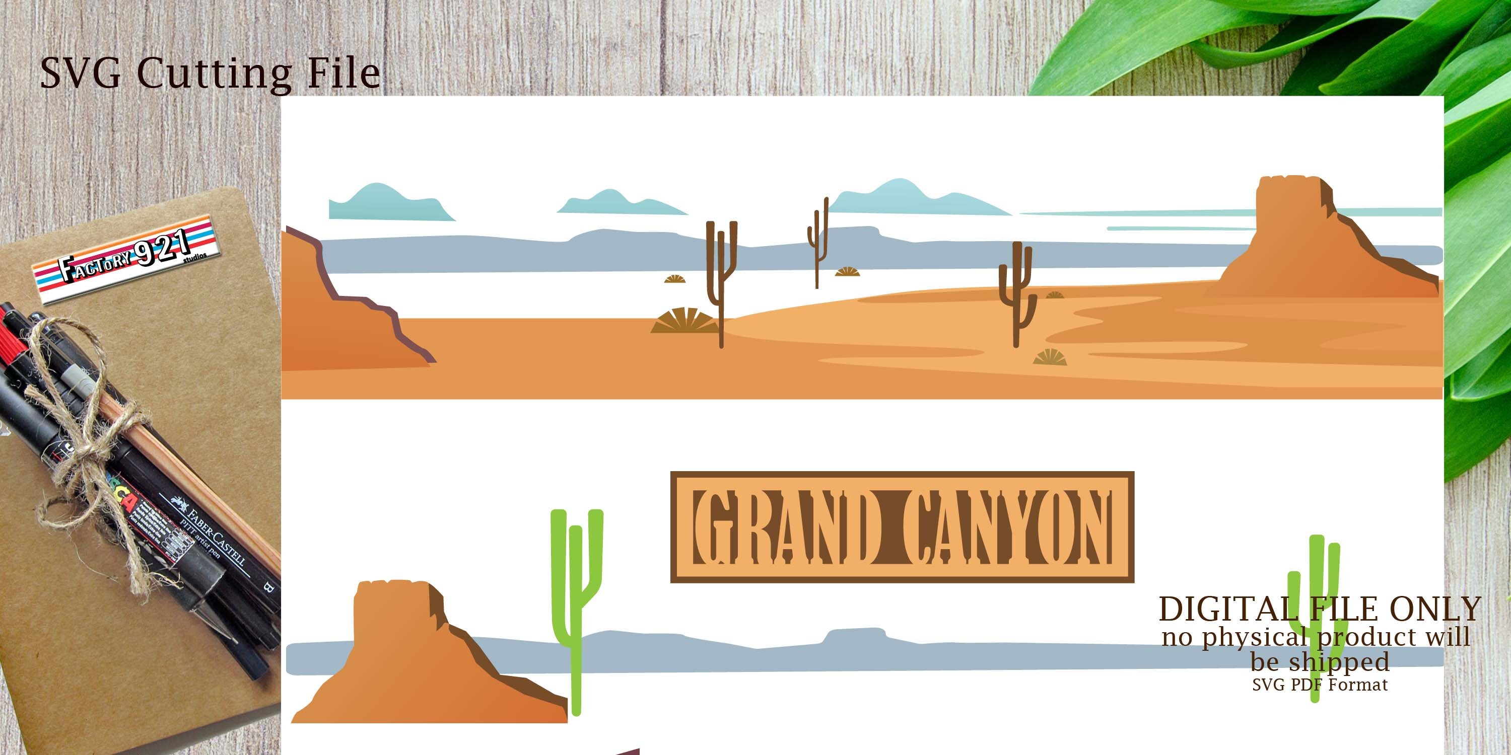 Grand Canyon Svg/landscape Vector File/circut Nature Cut Outs ...