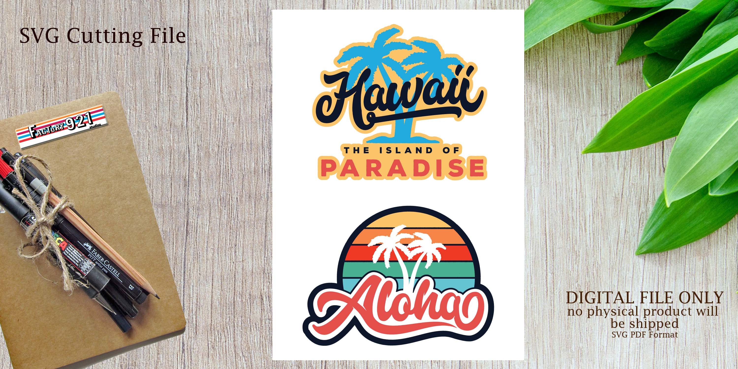 Hawaii Svg/aloha Svg/tropical Vacation Vector File/circut Travel Cut ...