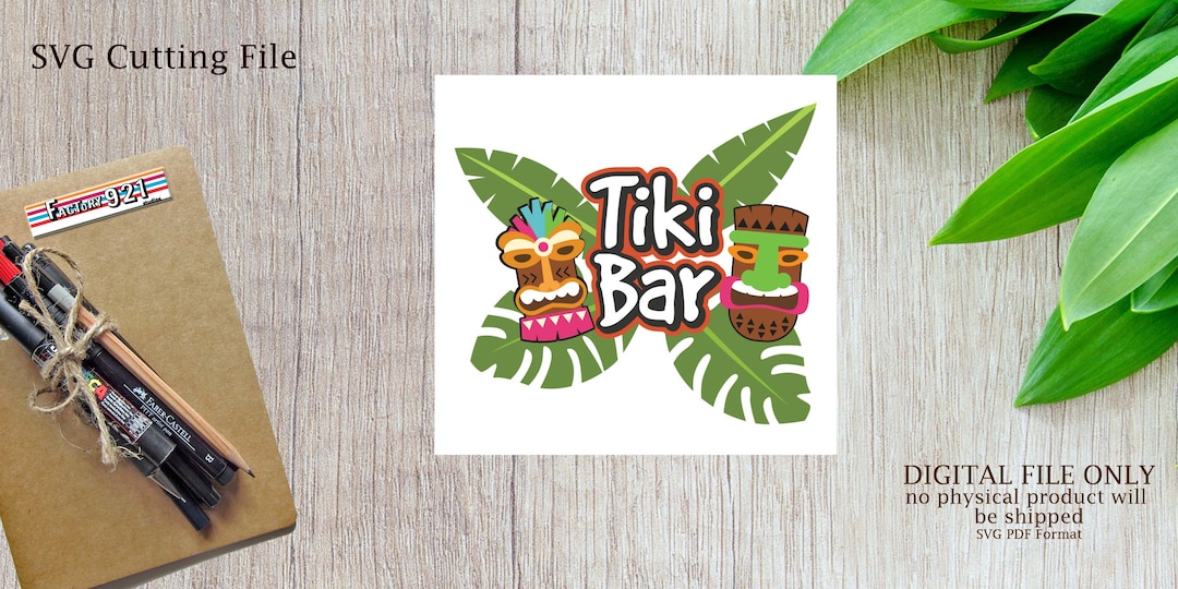 Tiki Bar Totem SVG: Tropical Vacation Cutouts (digital Download) - Etsy