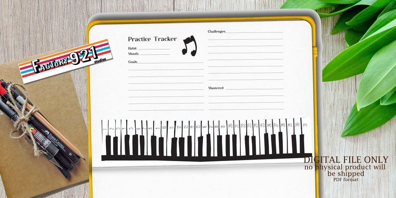 Piano Habit Tracker Printable, Piano Practice Tracker, Music Habit ...