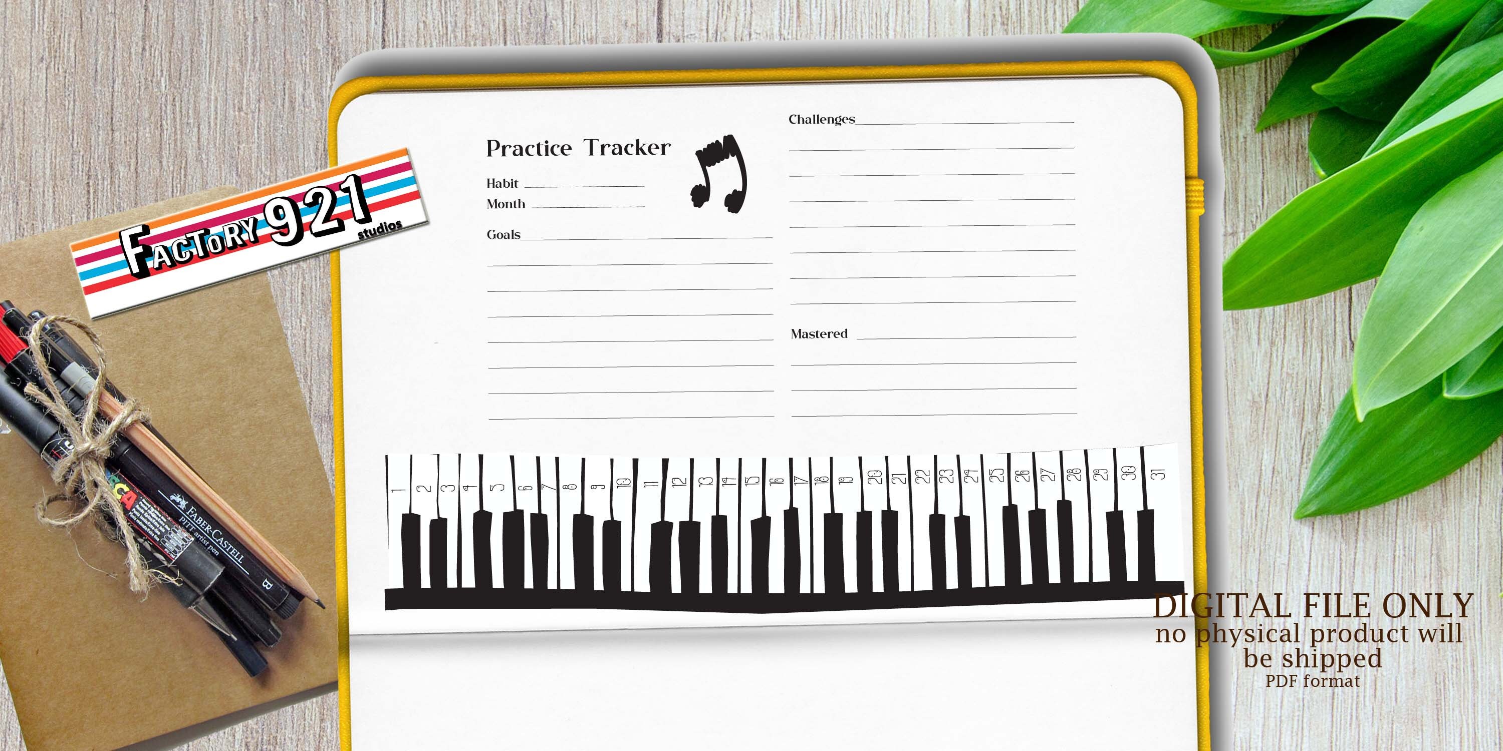 Piano Habit Tracker Printable, Piano Practice Tracker, Music Habit ...