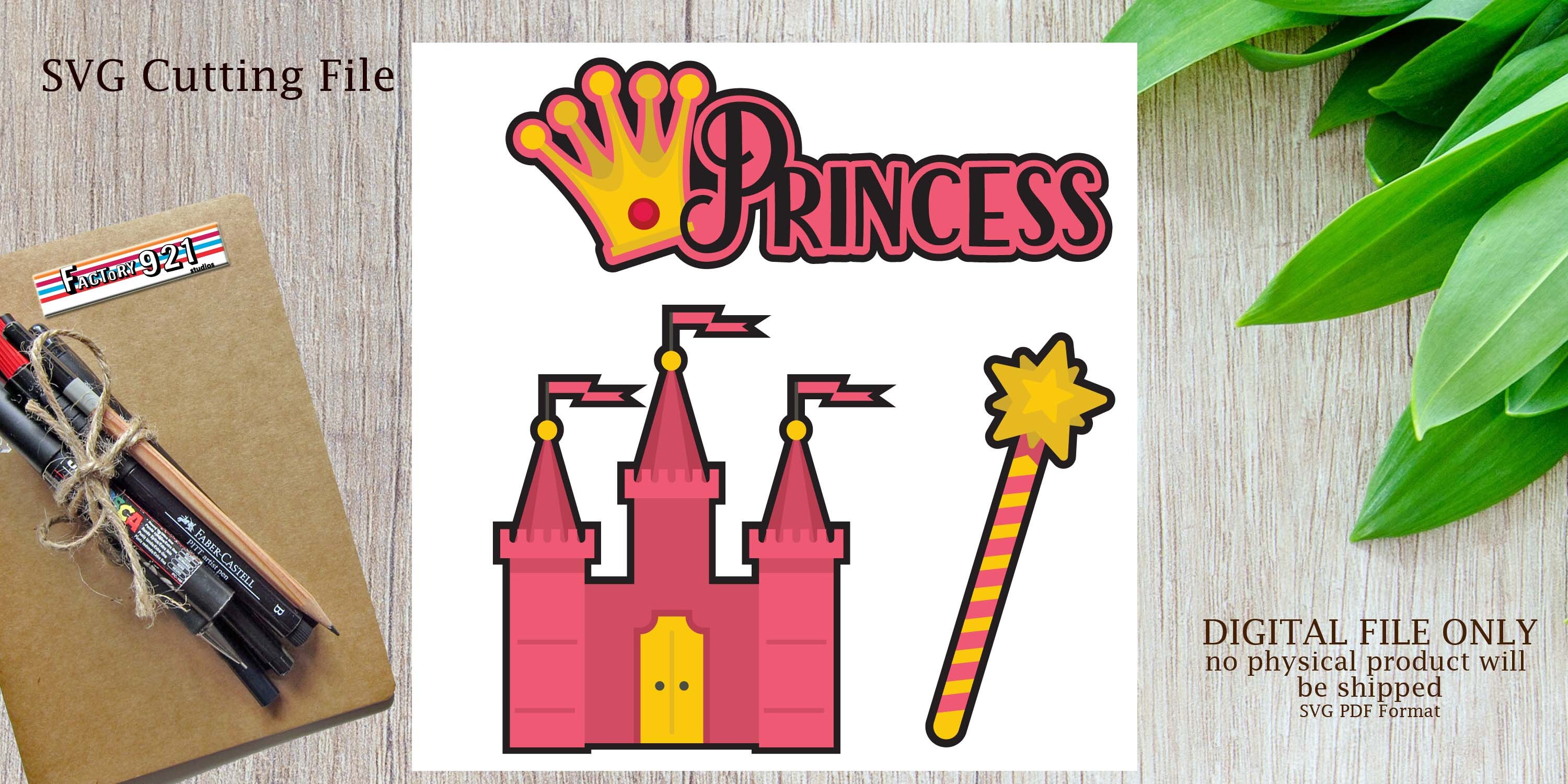 Princesa SVG/Pink Princess Vector file/Circut Princess cut outs ...
