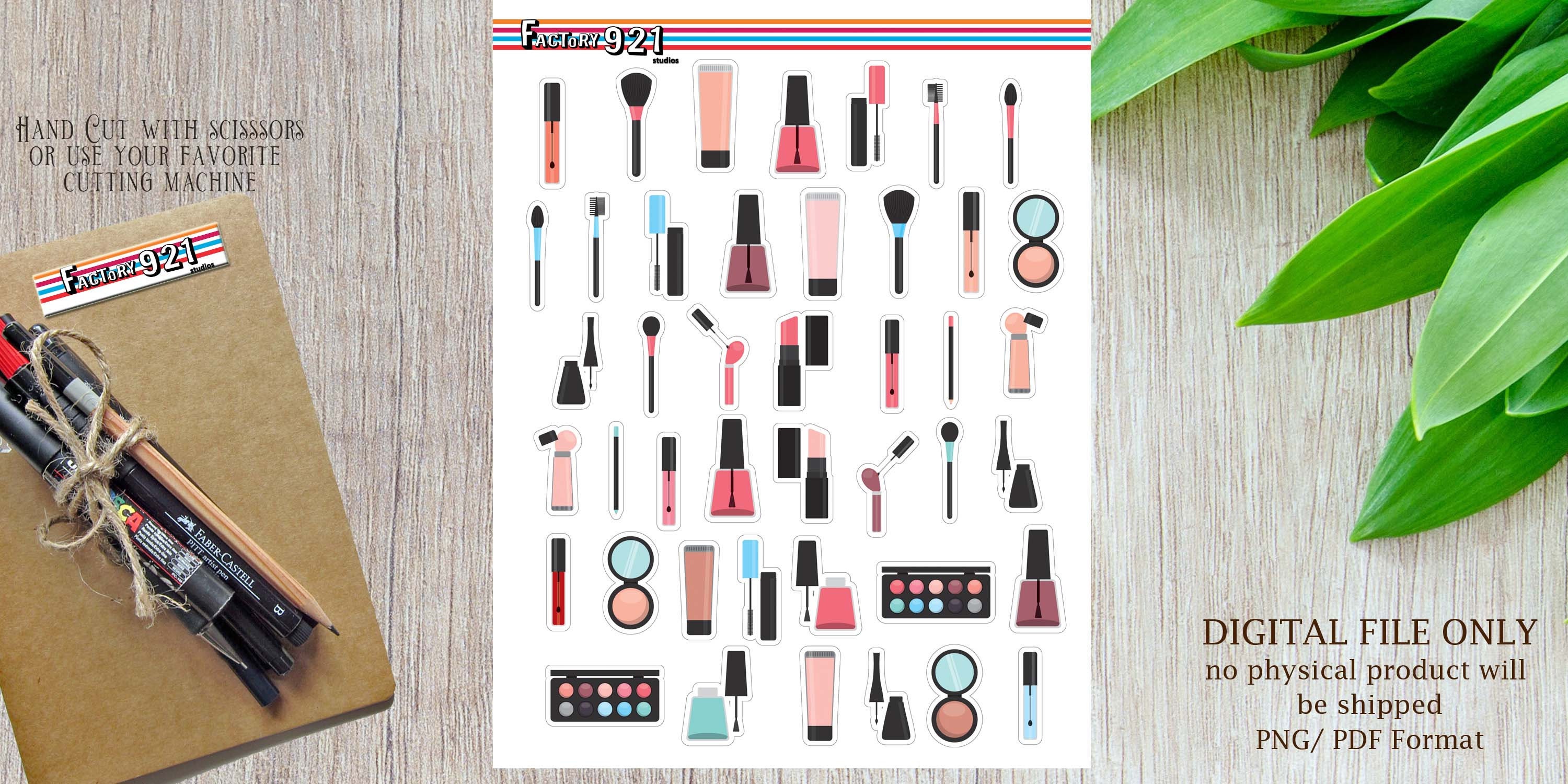 Makeup Planner Stickers/cosmetic Planner Stickers/bujo/ Beauty Products ...