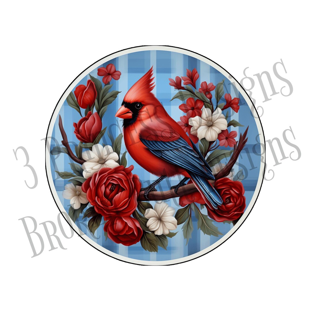 Cardinal Sign, Christmas Cardinal Sign, Winter Wreath Sign - Etsy