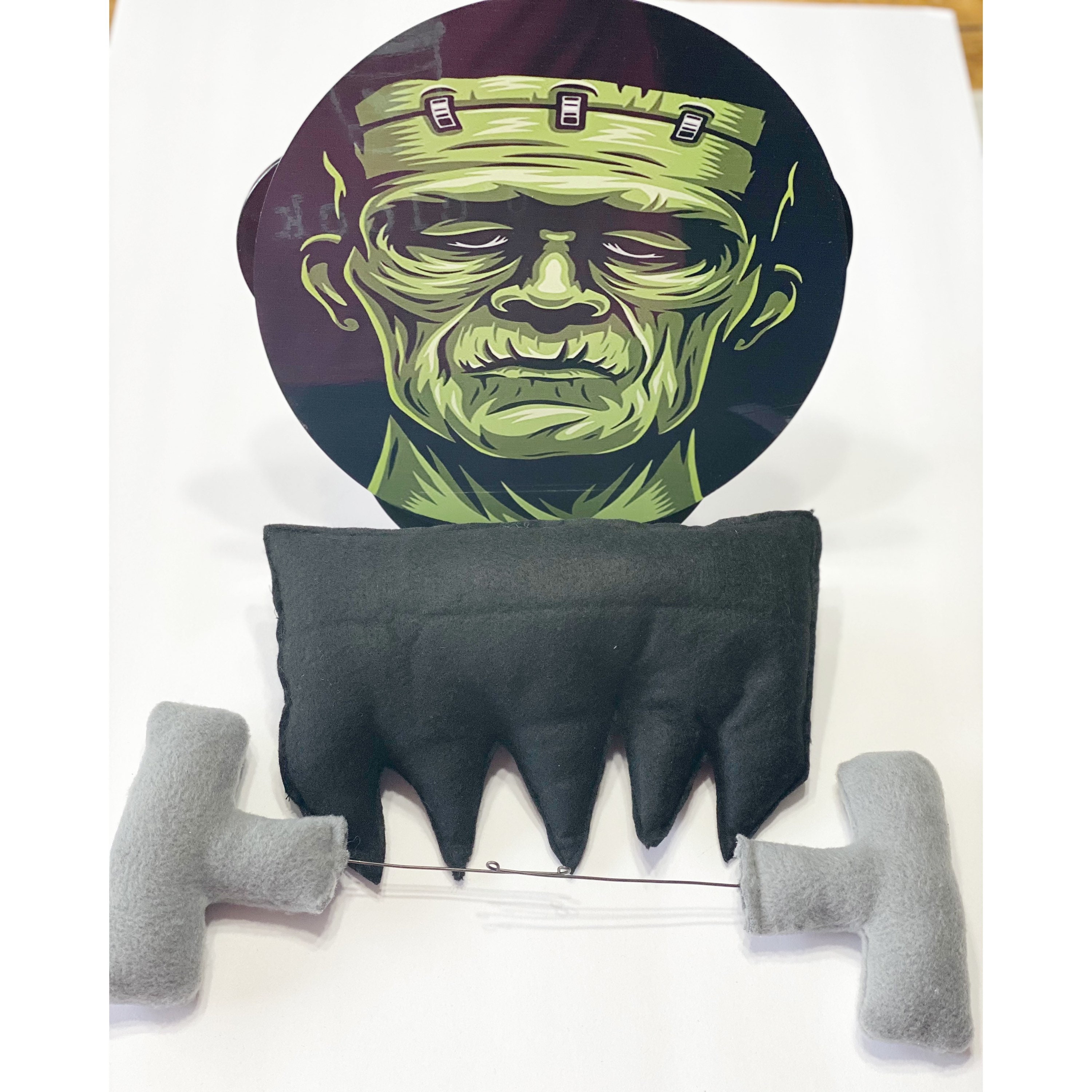Frankenstein face and accessories kit Halloween wreath sign | Etsy