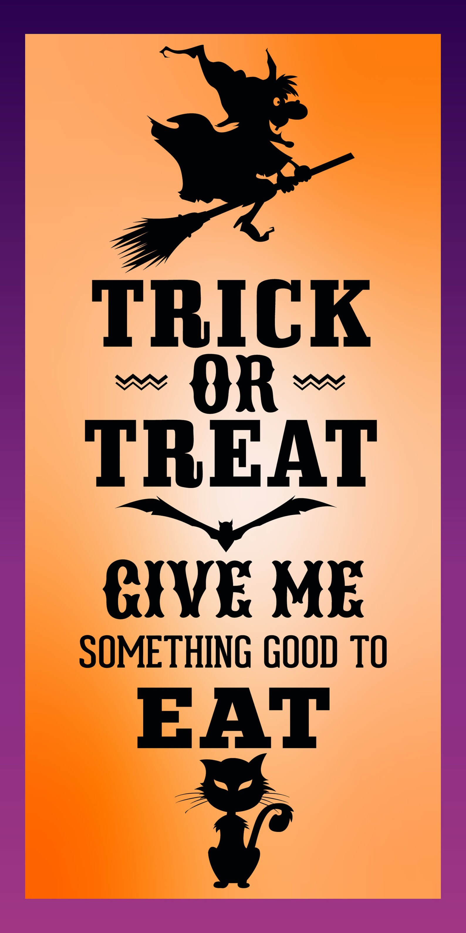 Trick or Treat Witch Sign - Etsy