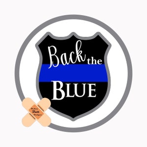 Back the Blue Sign | Etsy