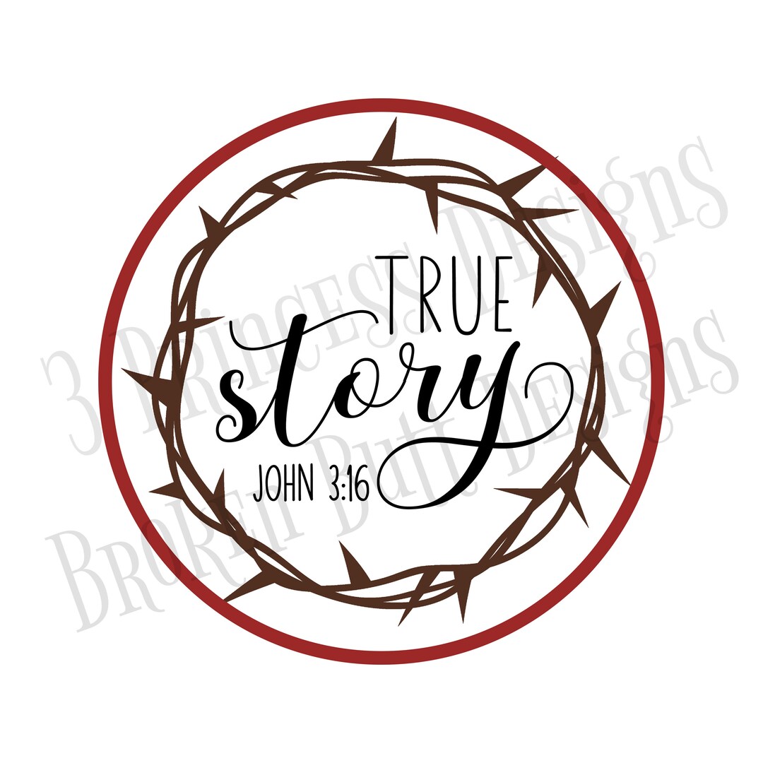 True Story Sign, Religious Decor, Crown of Thorns Wreath Sign - Etsy