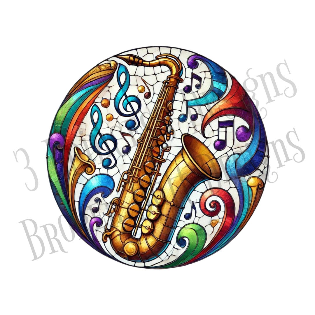 Saxophone Sign, Faux Stained Glass Sign, Mardi Gras Decor - Etsy